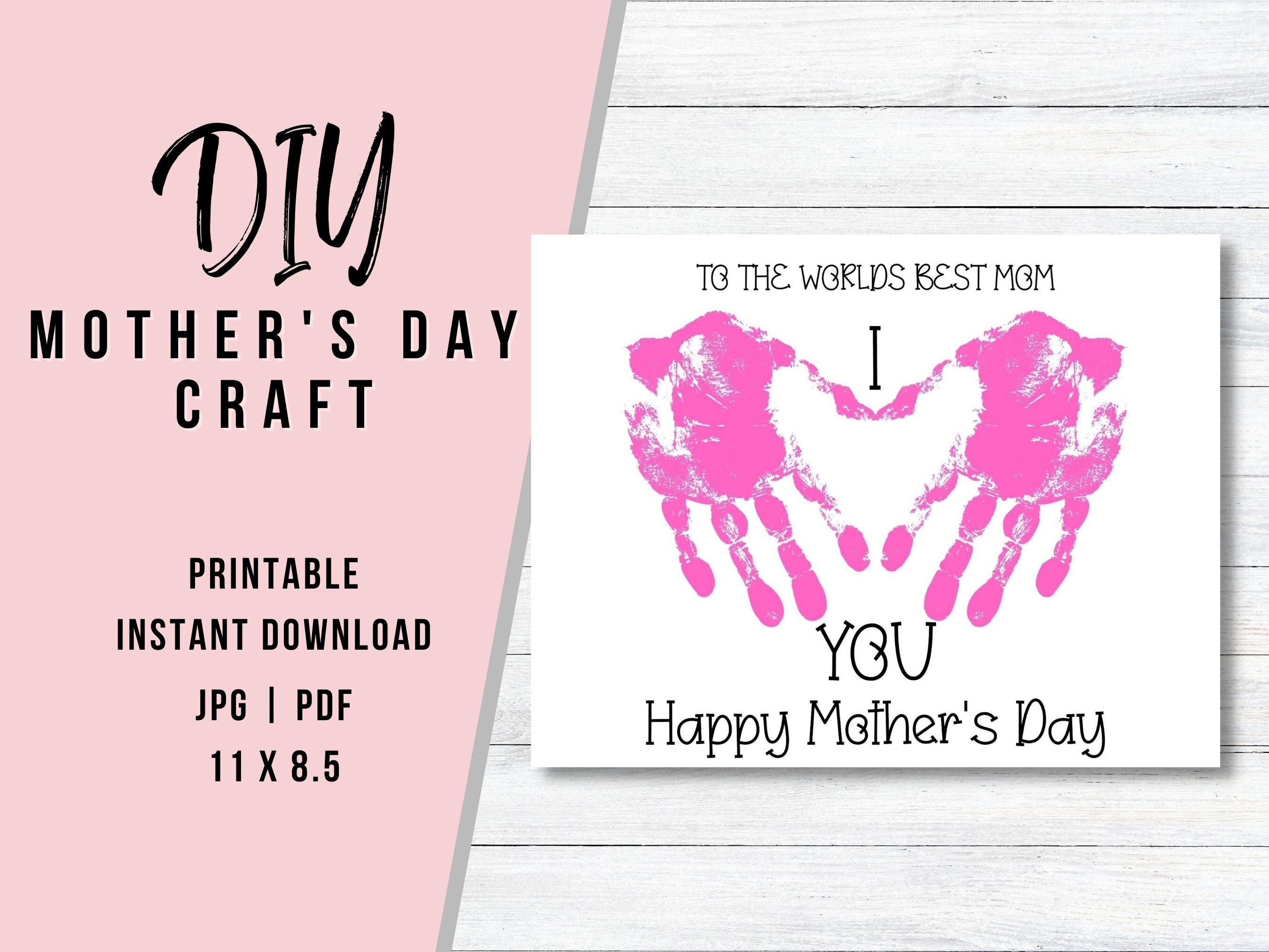 Mothers Day Handprint Printable Craft, Printable Mothers Day Keepsake ...