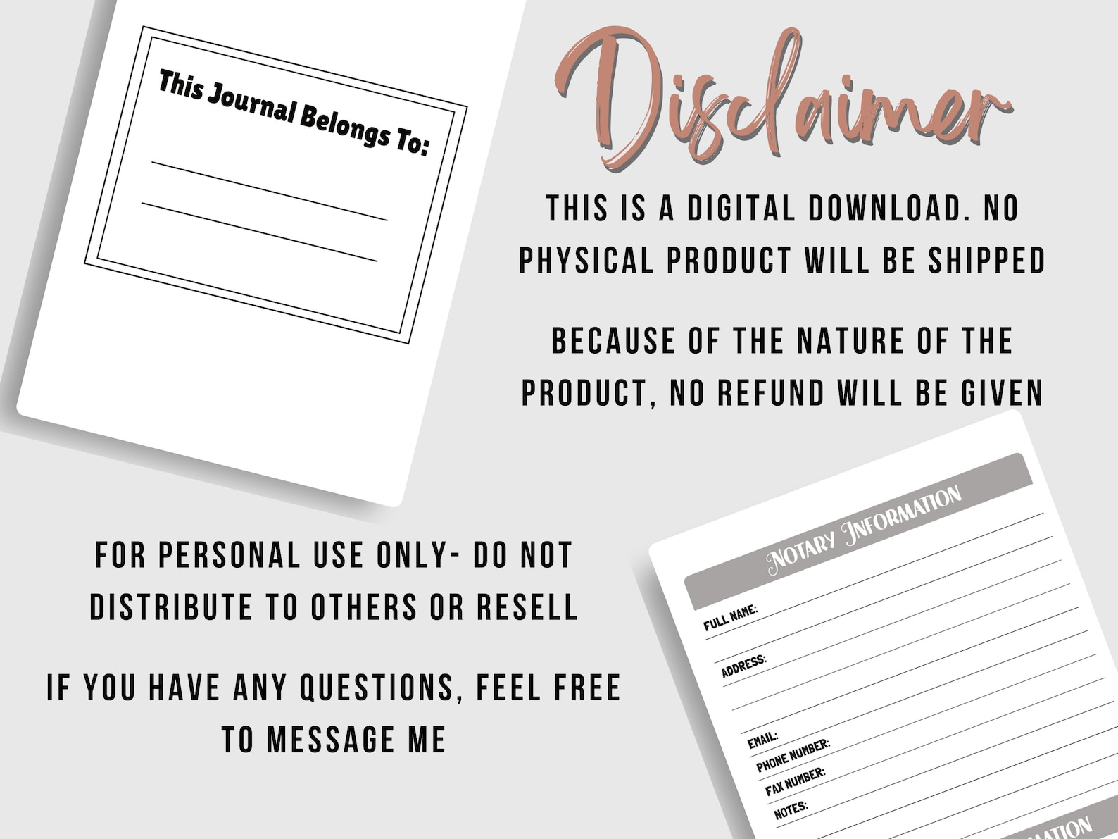 Printable Notary Log Journal for Notary Public Notary Record - Etsy