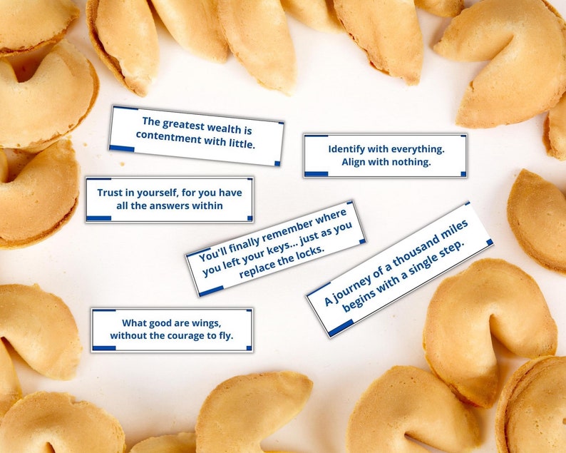 Printable Fortune Cookie Fortunes: Funny Inspirational Quotes (PDF) - Etsy