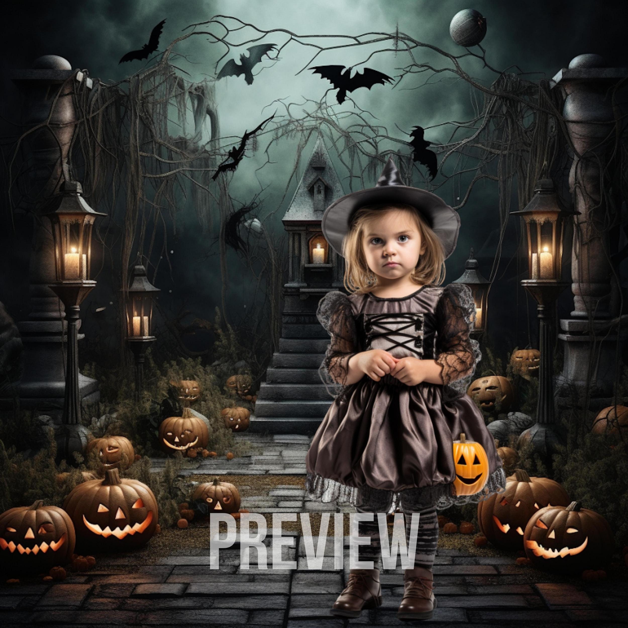 Halloween Digital Backdrops & Backgrounds, Overlays Fine Art ...