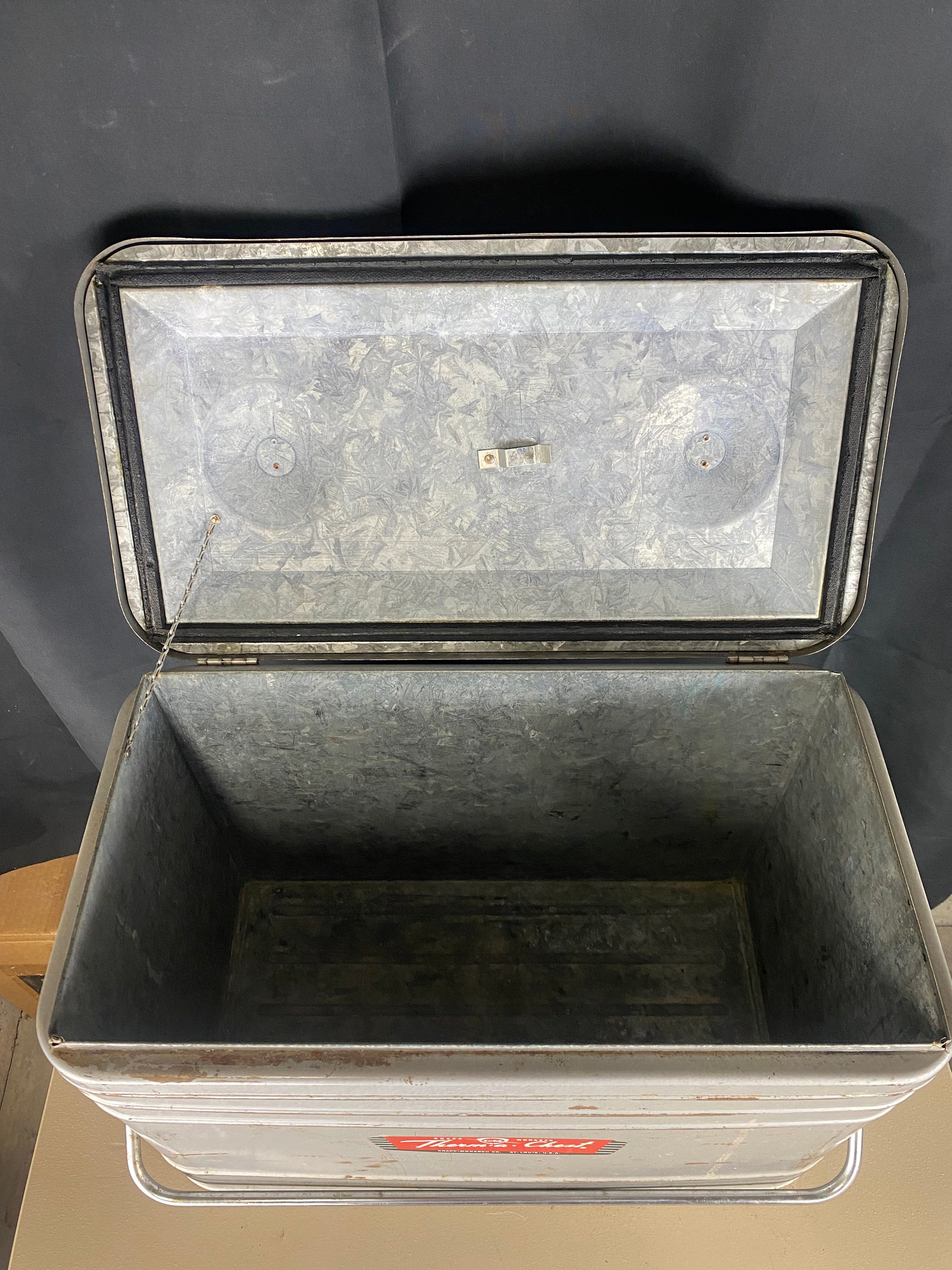 VINTAGE Knapp Monarch Therm-a-chest Aluminum Cooler Ice Chest Box ...