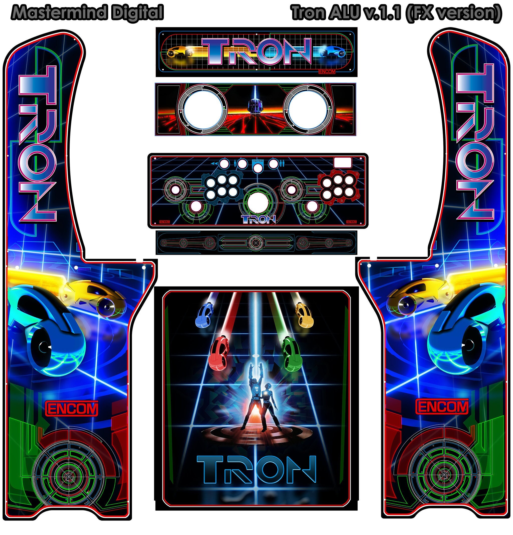 Tron Arcade Game Side