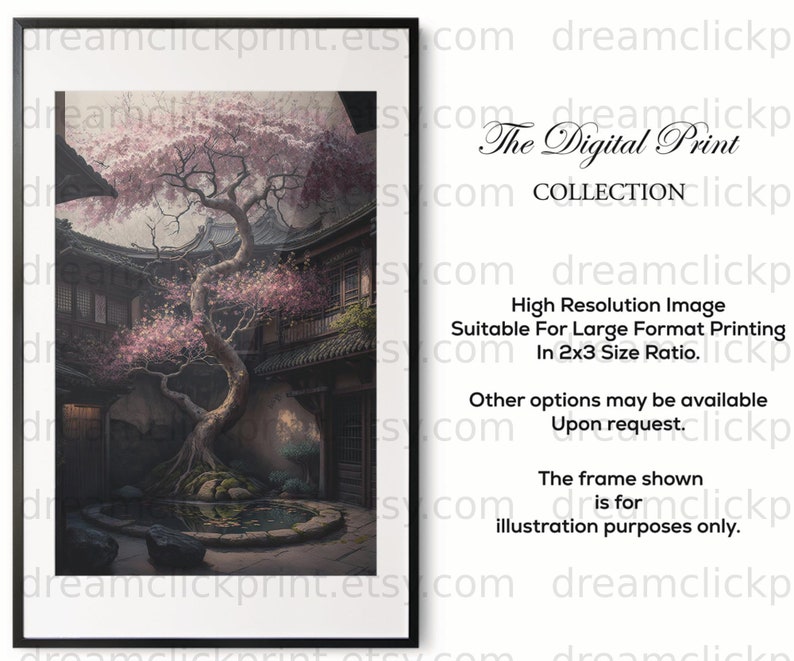 PRINTABLE Landscape Art Japanese Cherry Blossom Scenic Fantasy Art ...