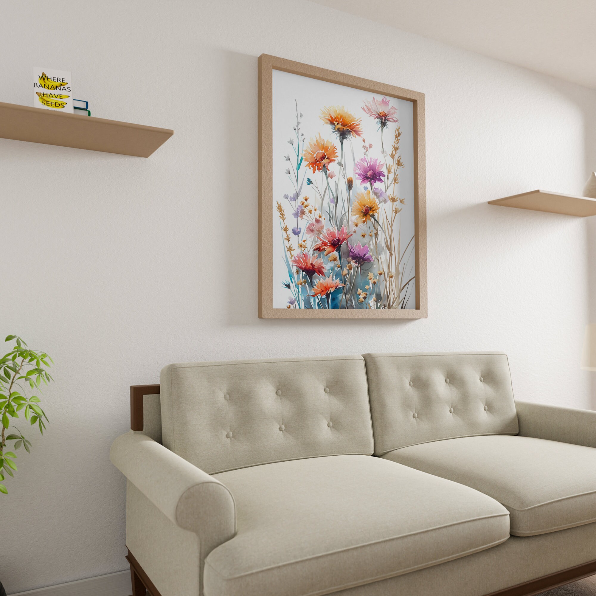 Ethereal Meadow Watercolor Floral Art Print for Home Decor - Etsy