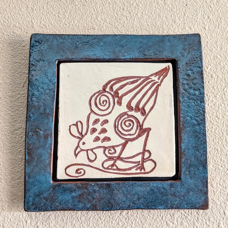 Sgraffito Tile - Etsy