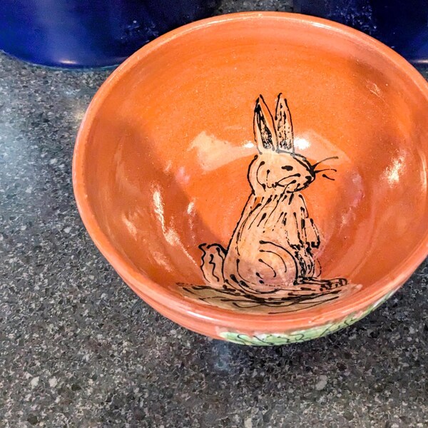 Ceramic Rabbit Bowl - Etsy