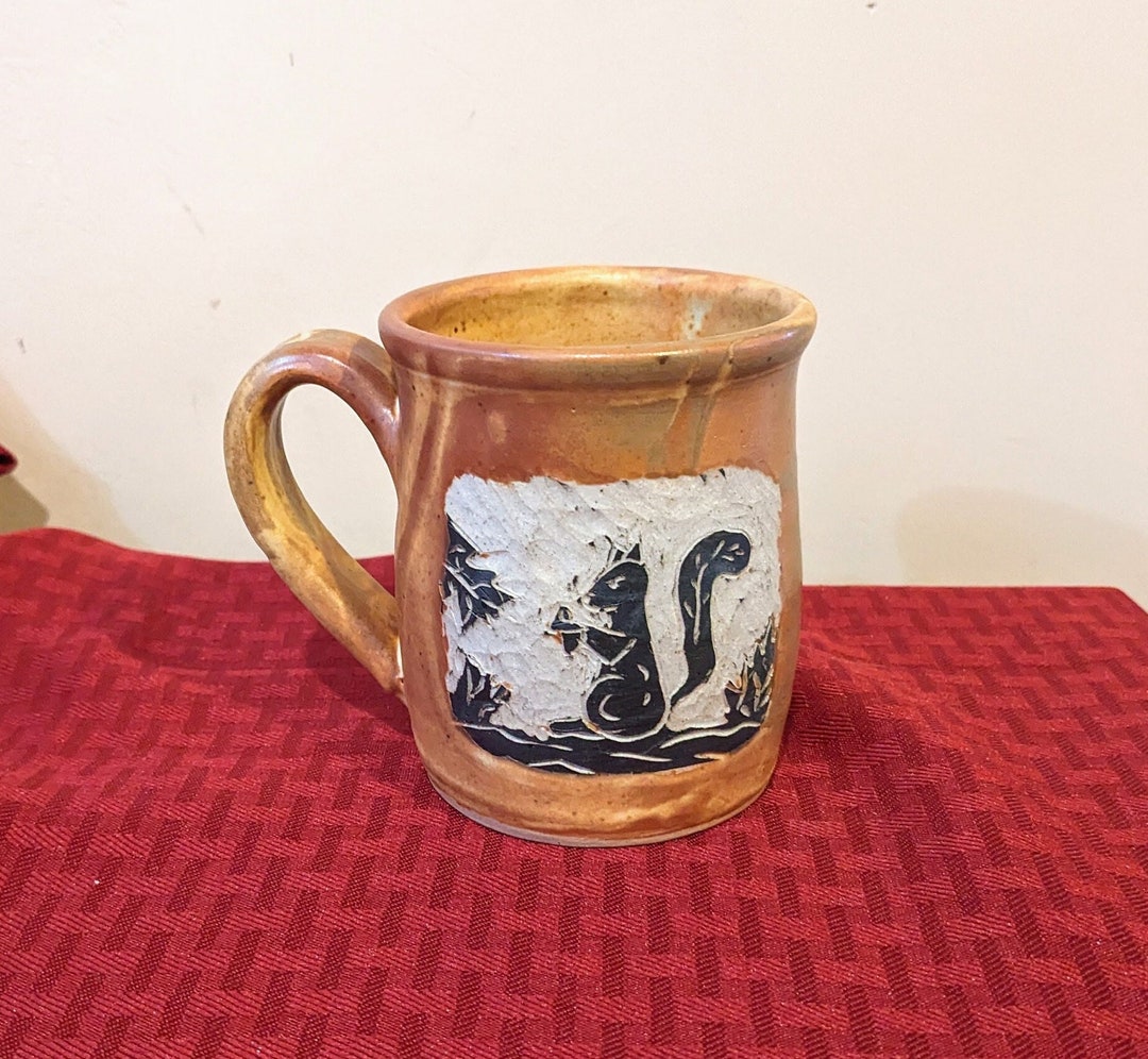 Squirrel Coffee Cup, Squirrel Mug, Animal Cup, Hand Painted Cup, Great ...