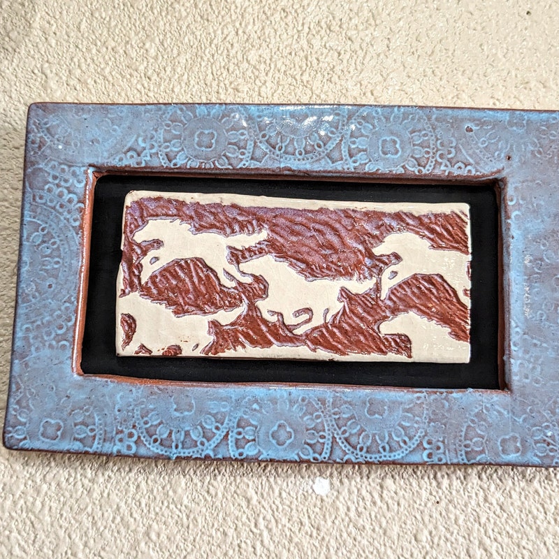 Sgraffito Tile - Etsy