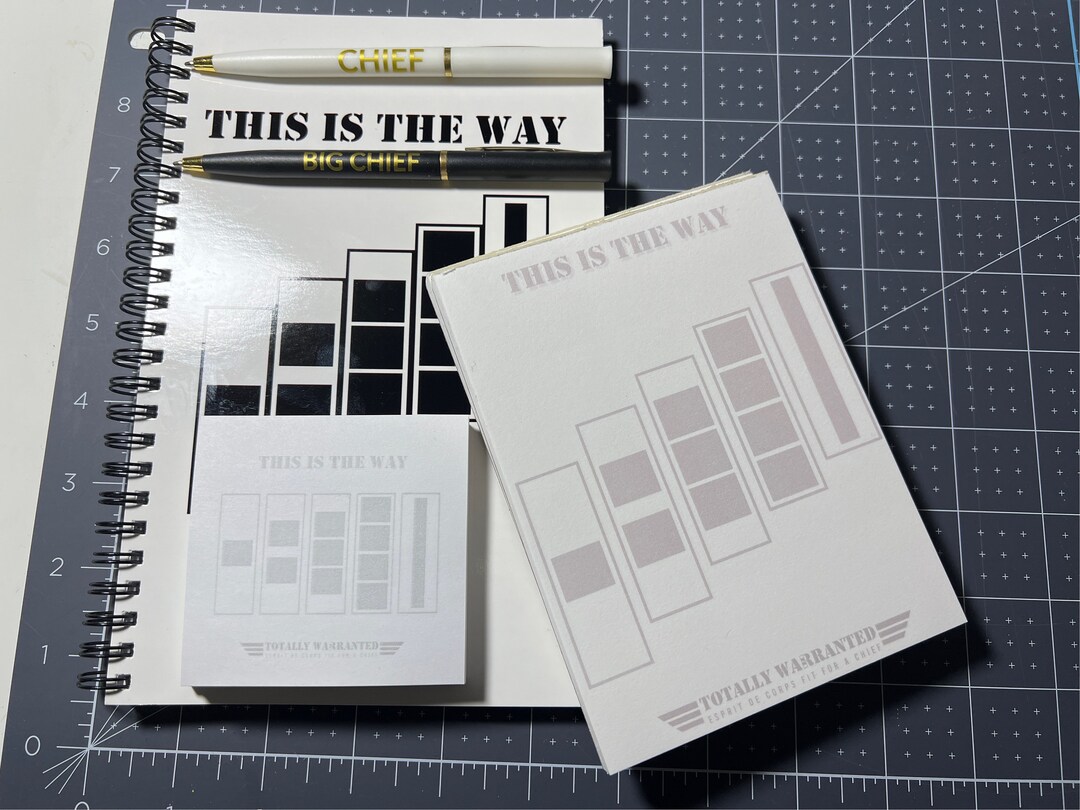 WO Rank Logo Stationery Set, Officer Rank Notebook, Chief Post Its ...