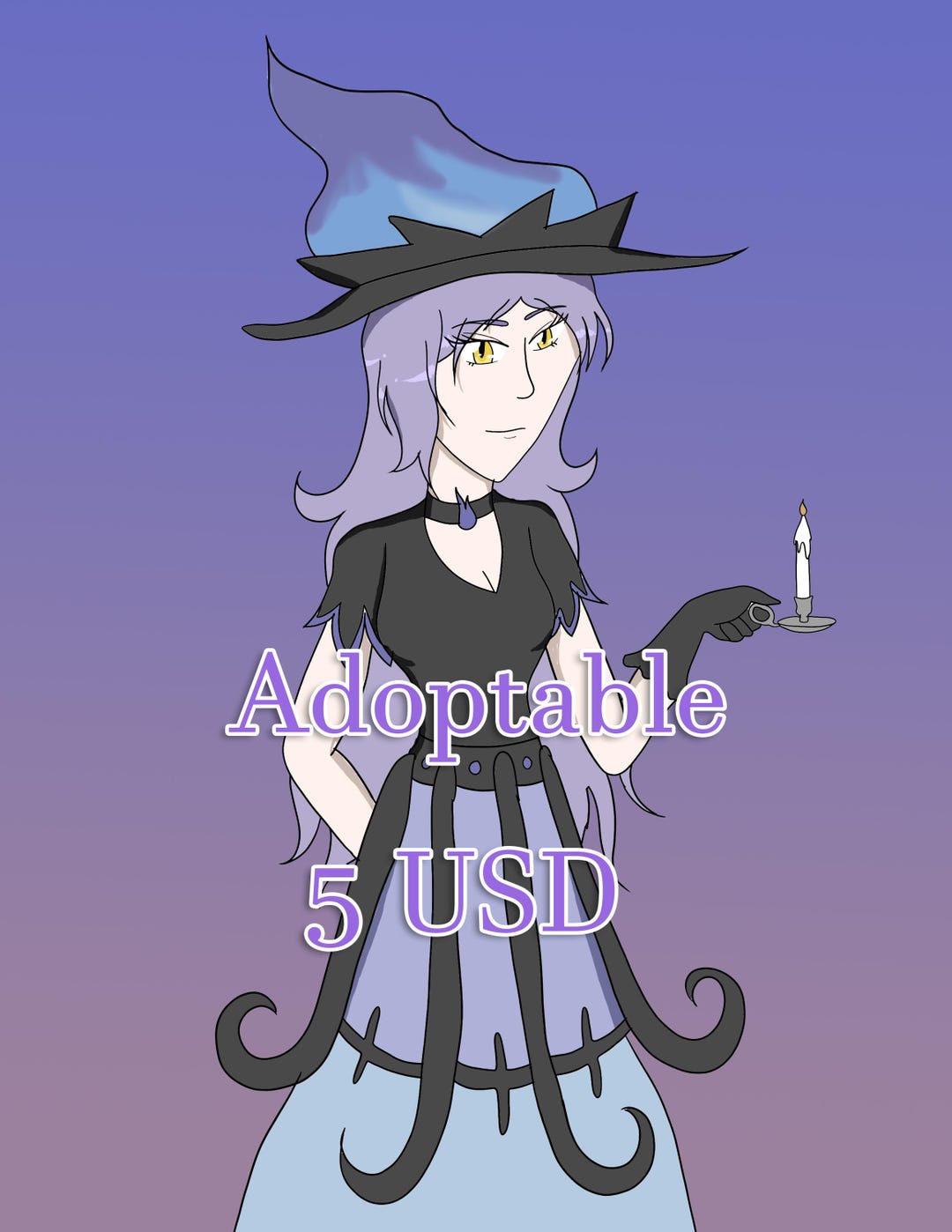 Candle Witch OC Adoptable | Original Character Adoptable | Digital ...