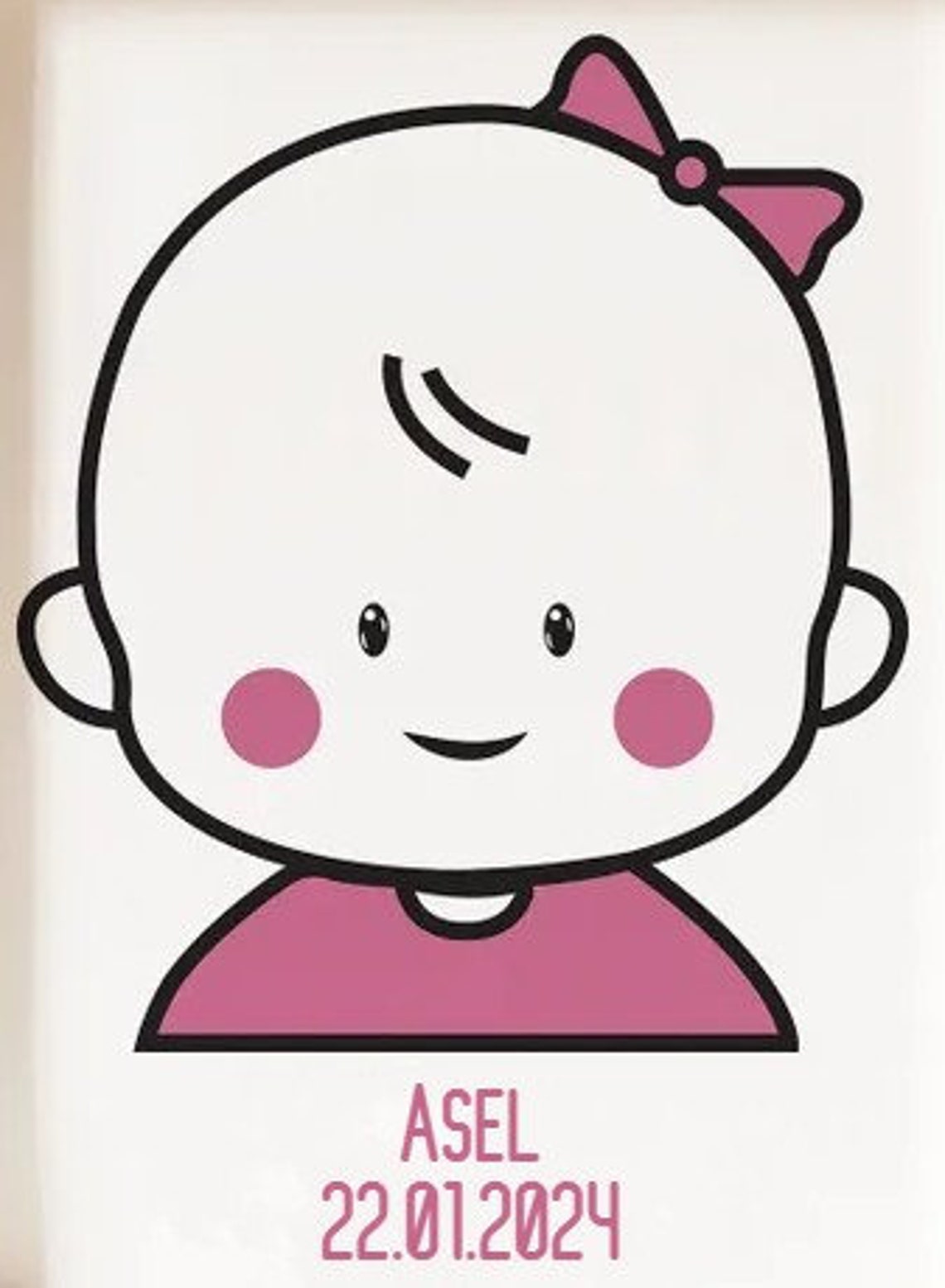 Baby's First Haircut With Bow Custom Baby Gift, First Hair, Baby Room ...