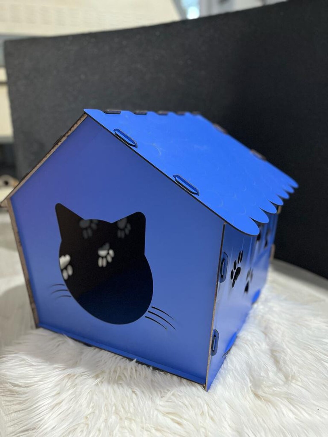 Wooden Cat House, for Cats white Modena Model Cat Castle, Extra Large ...