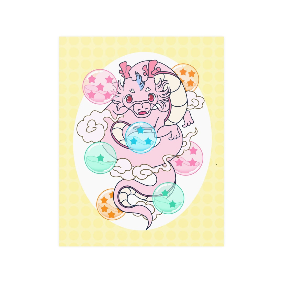 Pink Shenron Poster Art Print - Etsy