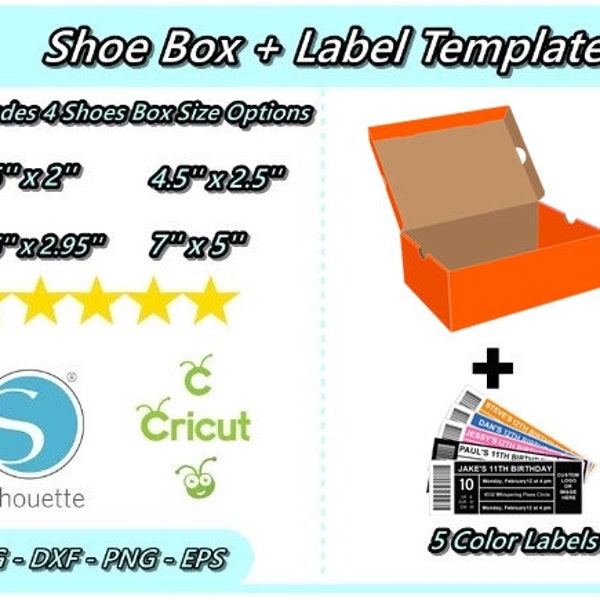 Sneaker Box Label Template - Etsy
