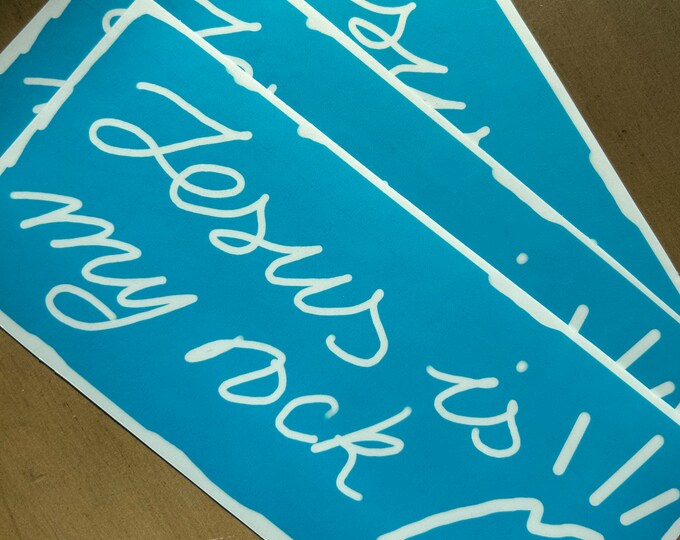 Jesus is My Rock Bumper Sticker Vinyl - Etsy