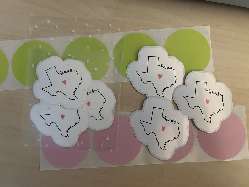 Texas Heart (pack of 3) Sticker Easy Peel (EZ Peel) - Etsy