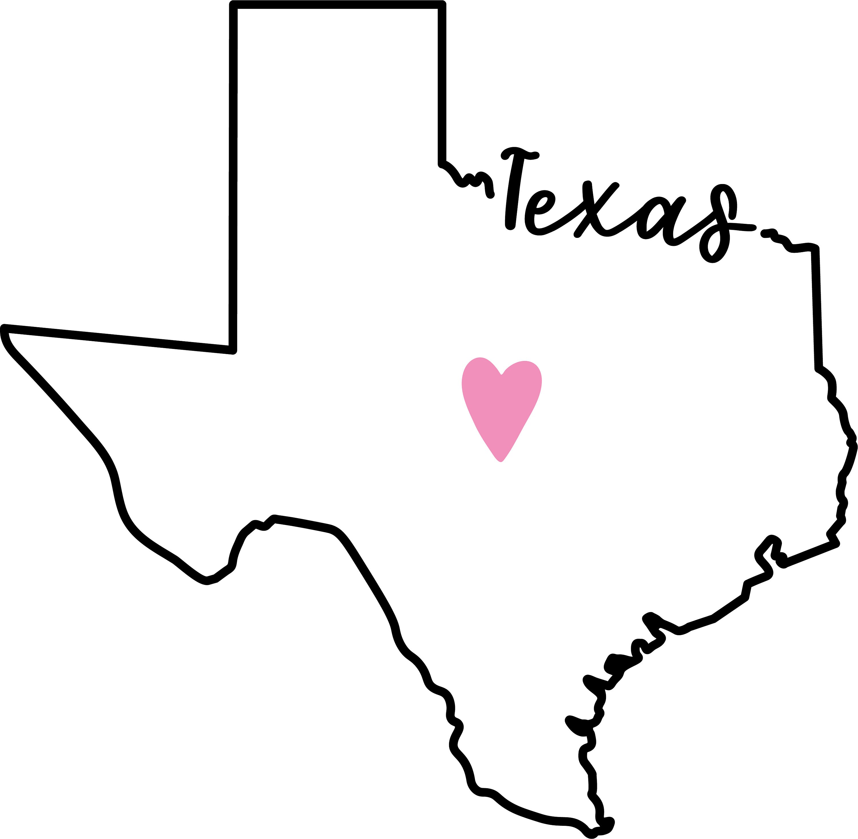 Texas Heart (pack of 3) Sticker Easy Peel (EZ Peel) - Etsy