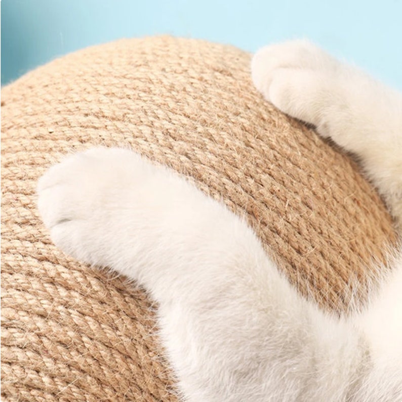 Scratching Ball Toy for Cat With Sisal Rope Cat Scratcher Interactive ...