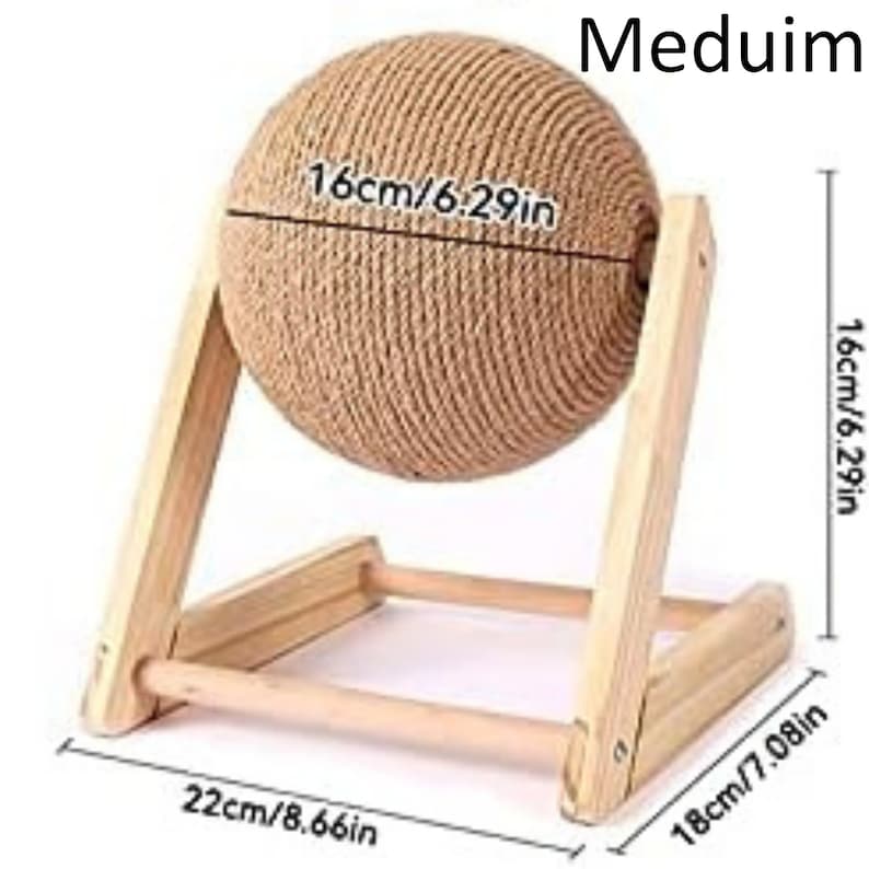 Scratching Ball Toy for Cat With Sisal Rope Cat Scratcher Interactive ...