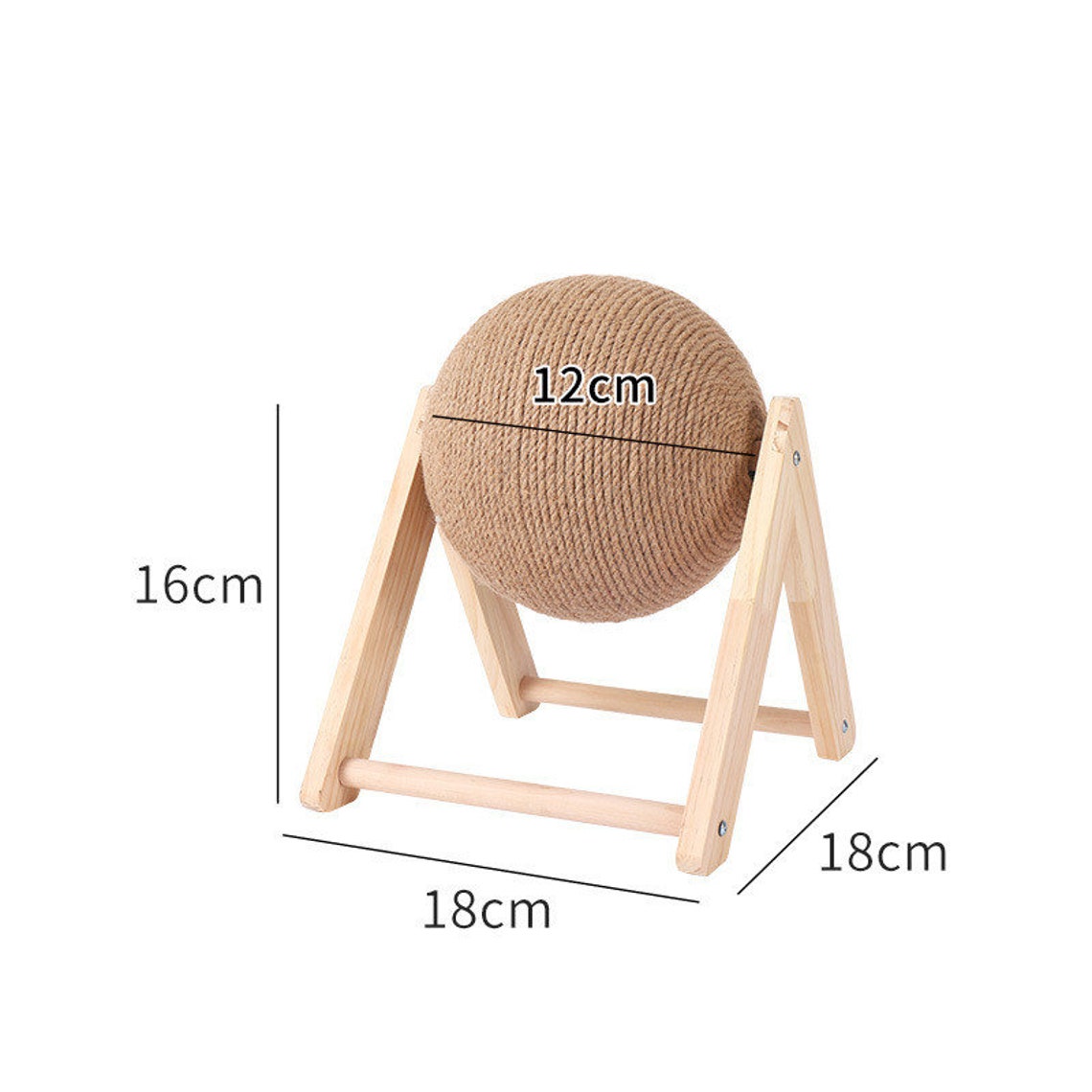 Scratching Ball Toy for Cat With Sisal Rope Cat Scratcher Interactive ...