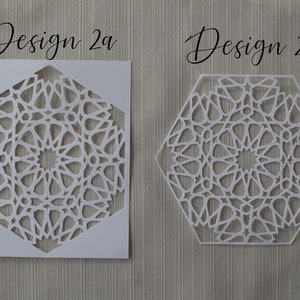 SET of 3 Geometric Art Stencil, Islamic Geometric Art Stencil, Sacred ...