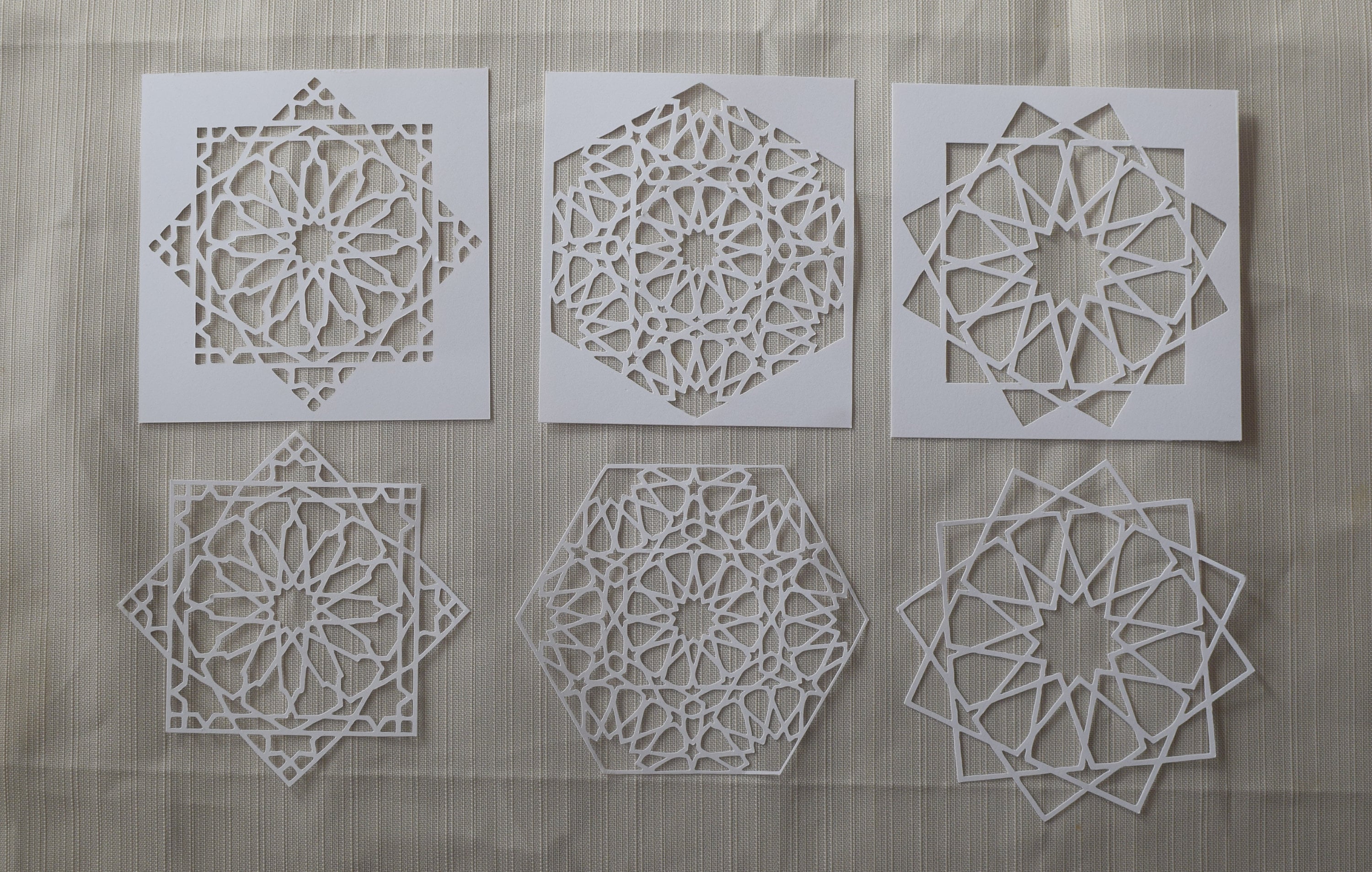 SET of 3 Geometric Art Stencil Islamic Geometric Art Stencil - Etsy