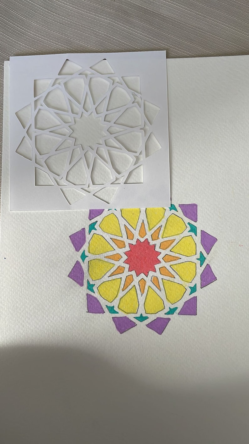 SET of 3 Geometric Art Stencil Islamic Geometric Art Stencil - Etsy