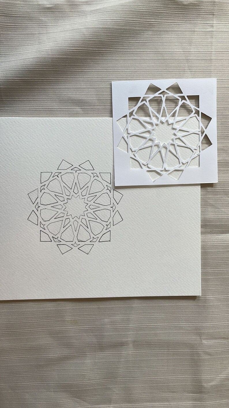 SET of 3 Geometric Art Stencil Islamic Geometric Art Stencil - Etsy