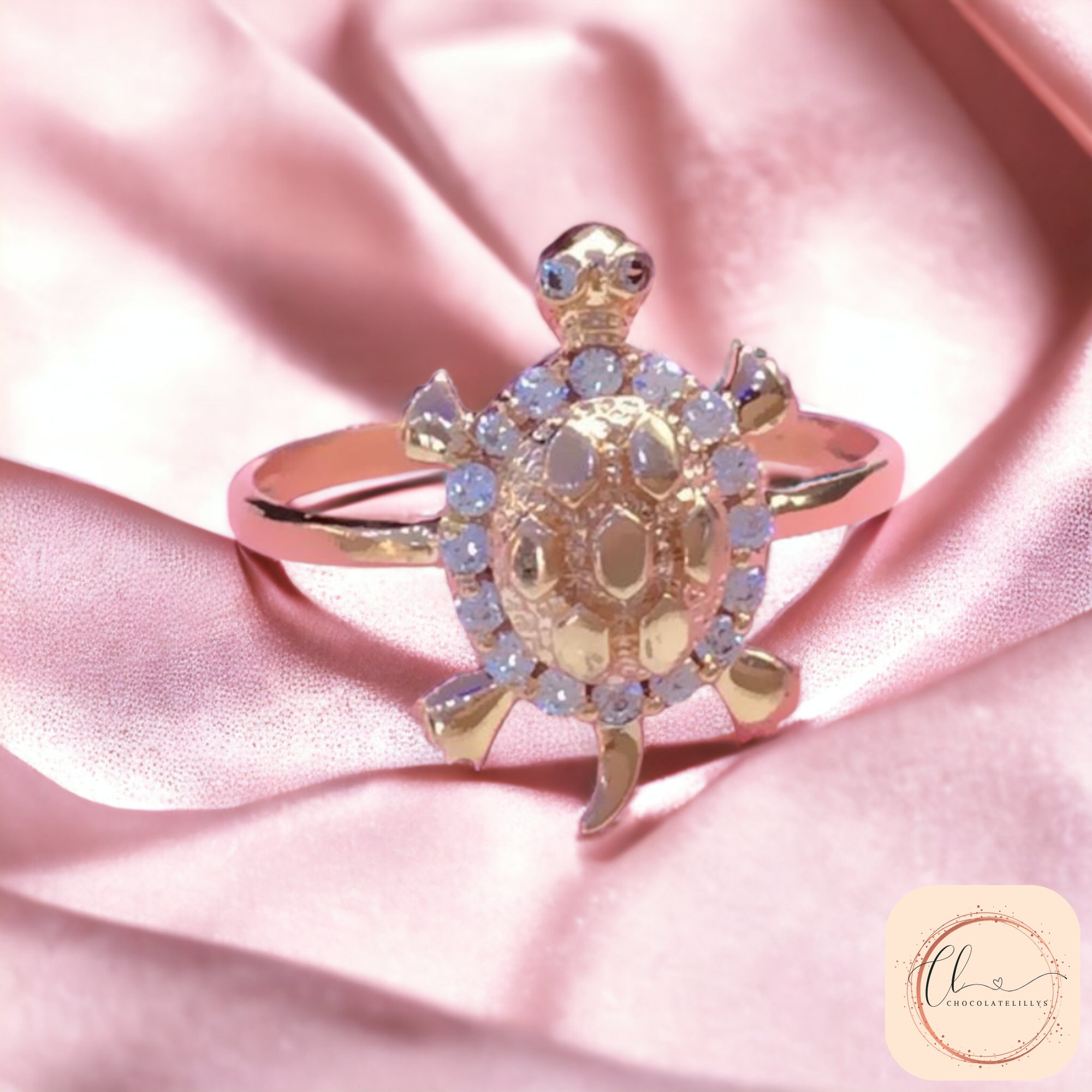 Gold Turtle Ring for Women Turtle Charm Ring With Dainty - Etsy