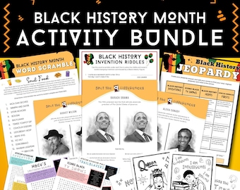 Black History Jeopardy Game | Black History Trivia Game | Fun Printable ...