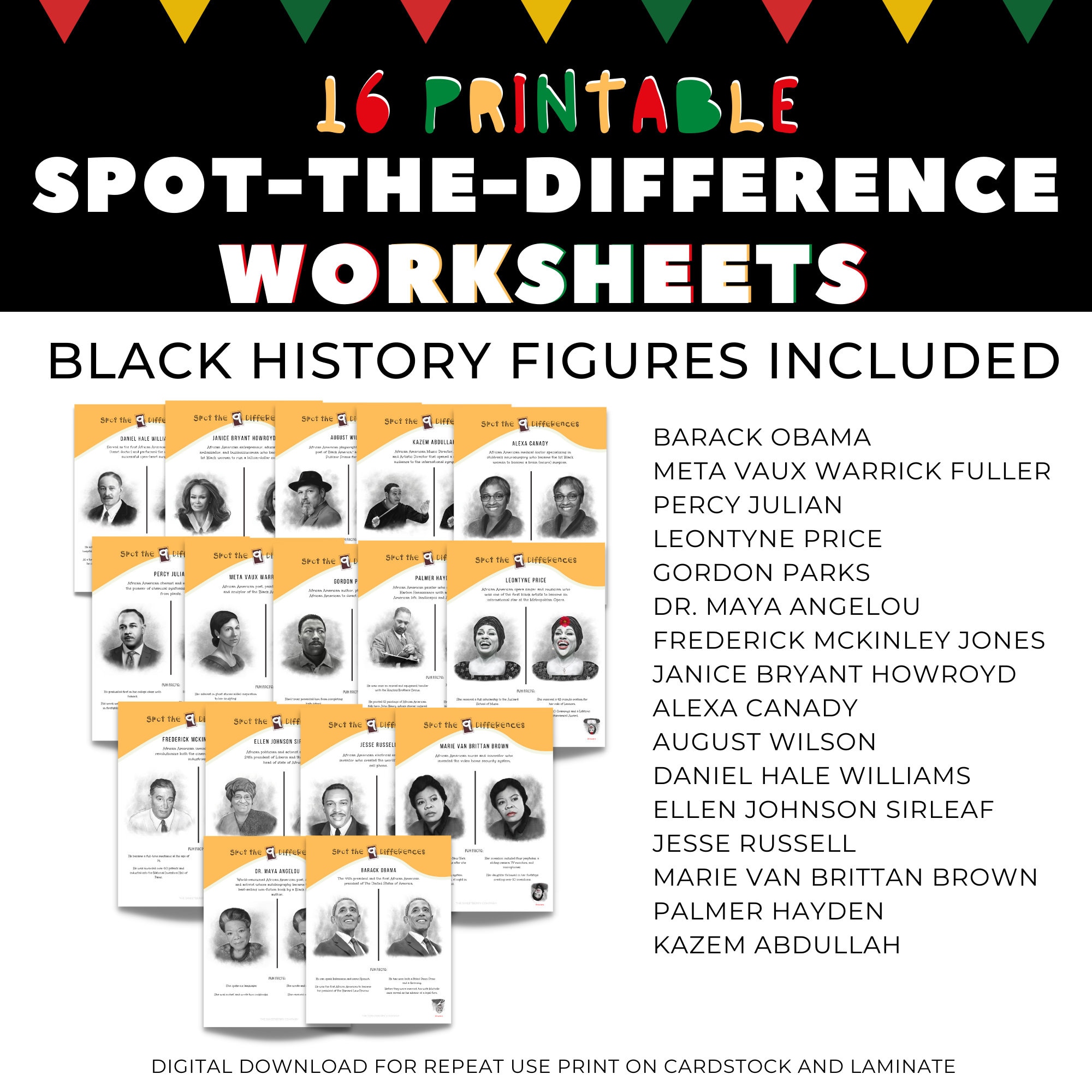 Black History Month Spot-the-difference Activity Pack | Black History ...
