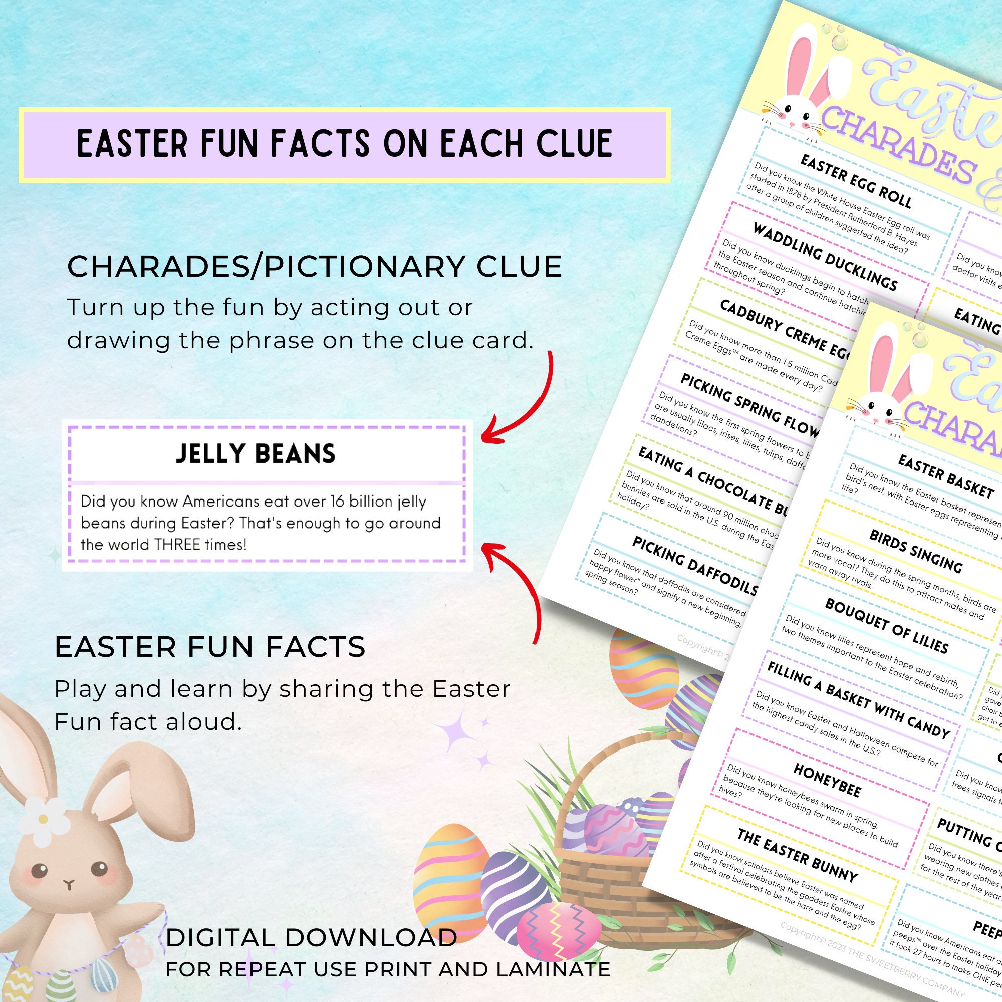 Easter Spring Charades/pictionary Game | Easter Activities | Printable ...