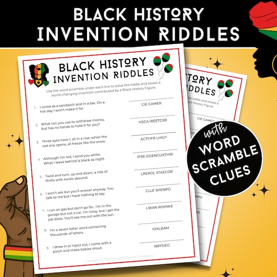 Black History Word Scramble