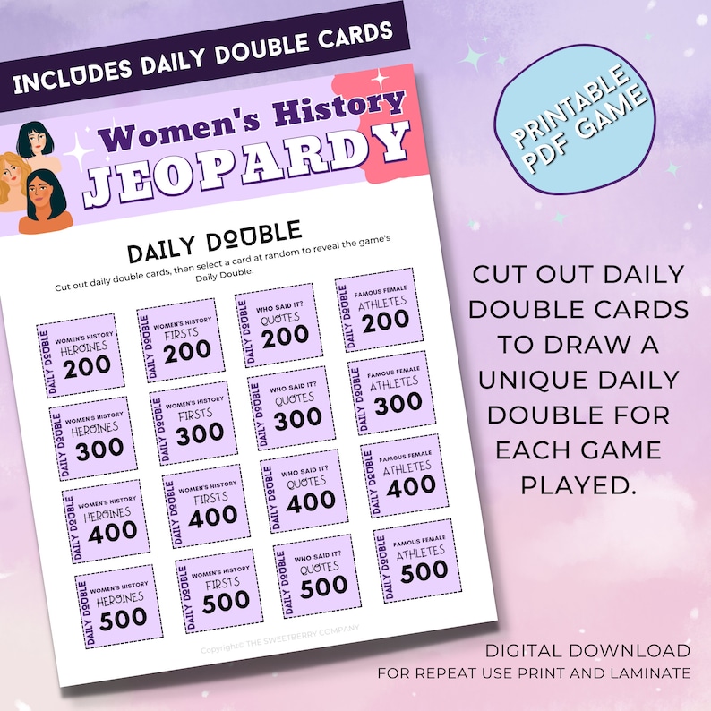 International Women's Day Jeopardy Game | Women's Day Activity | Women ...
