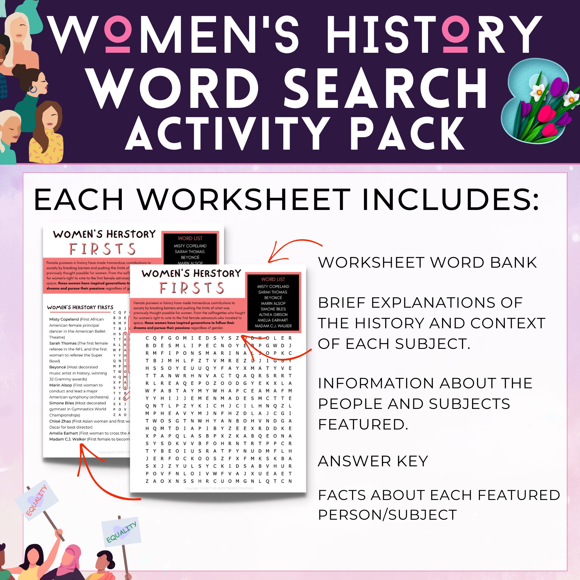 Women's History Activity Bundle | International Women's Day Games ...