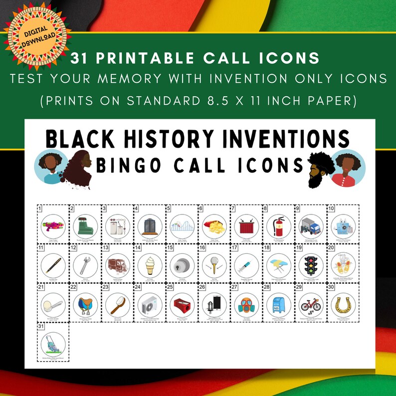Black History Month - Inventions BINGO - Etsy