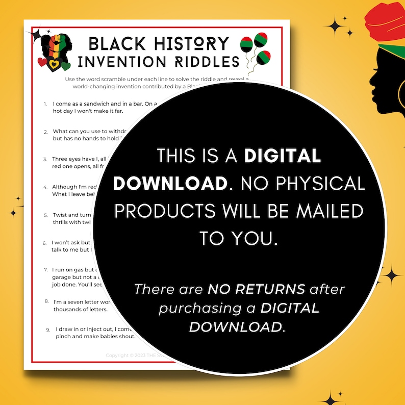 Black History Invention Riddles Game | Word Scramble Games | Fun ...