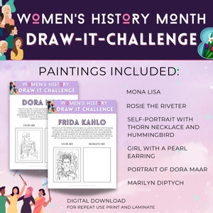 Women's History Draw-it-challenge Activity | International Women's Day ...