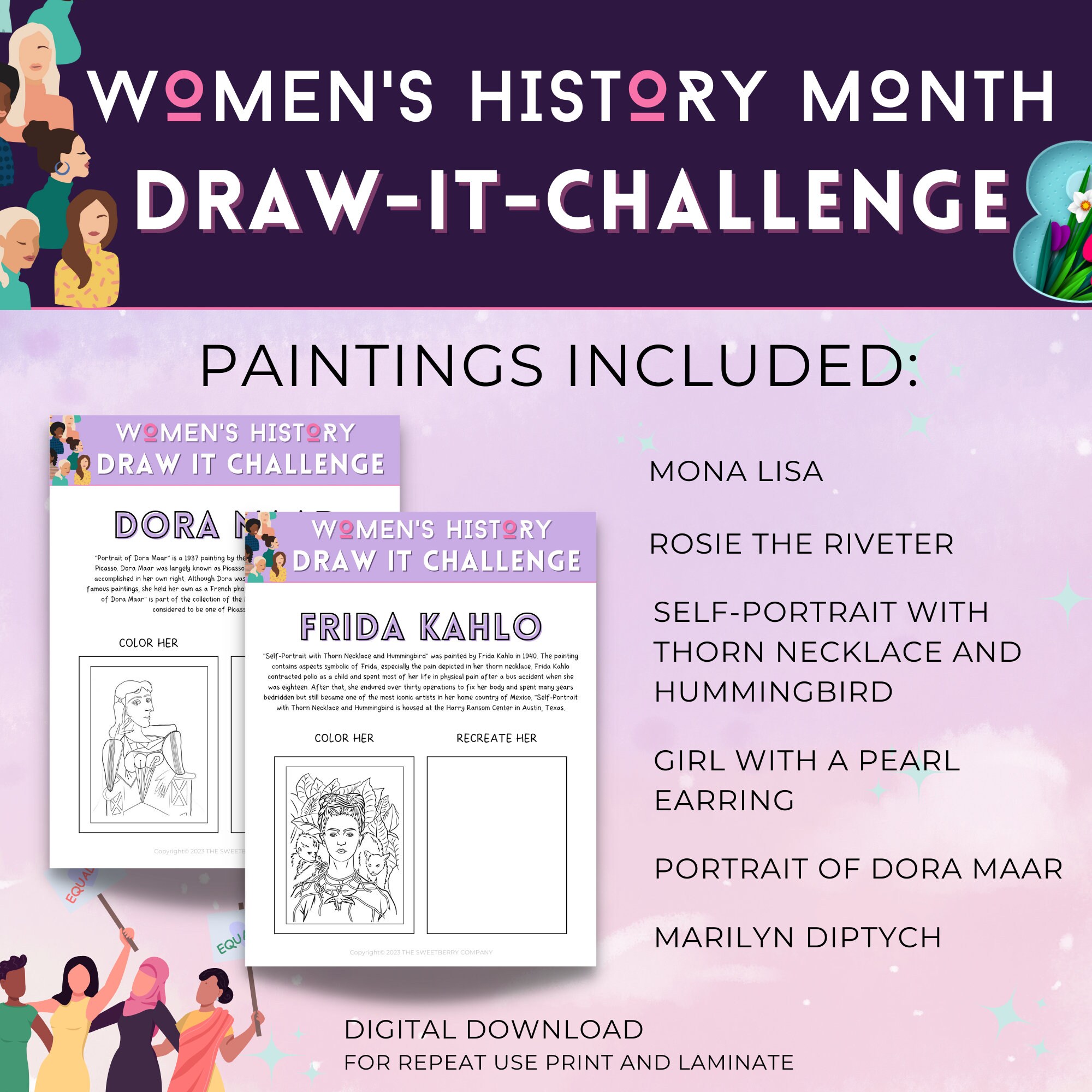 Women's History Draw-it-challenge Activity International Women's Day ...