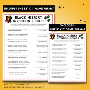 Black History Invention Riddles Game | Word Scramble Games | Fun ...