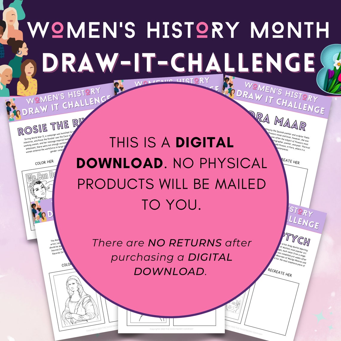 Women's History Draw-it-challenge Activity International Women's Day ...
