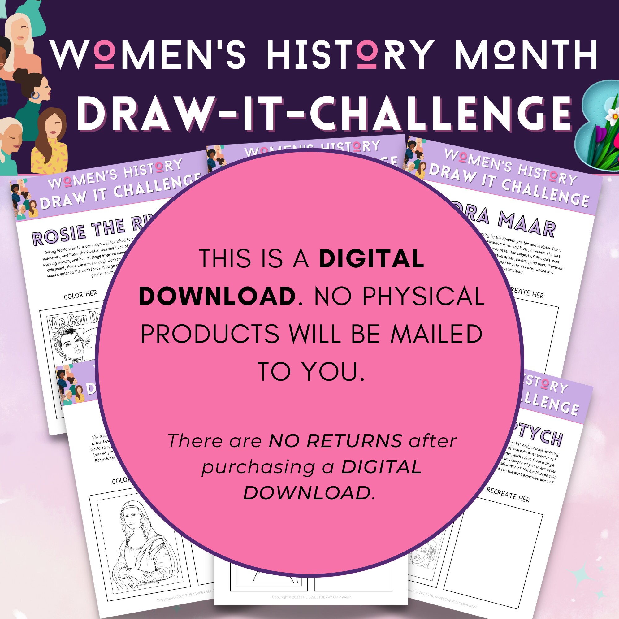 Women's History Draw-it-challenge Activity International Women's Day ...