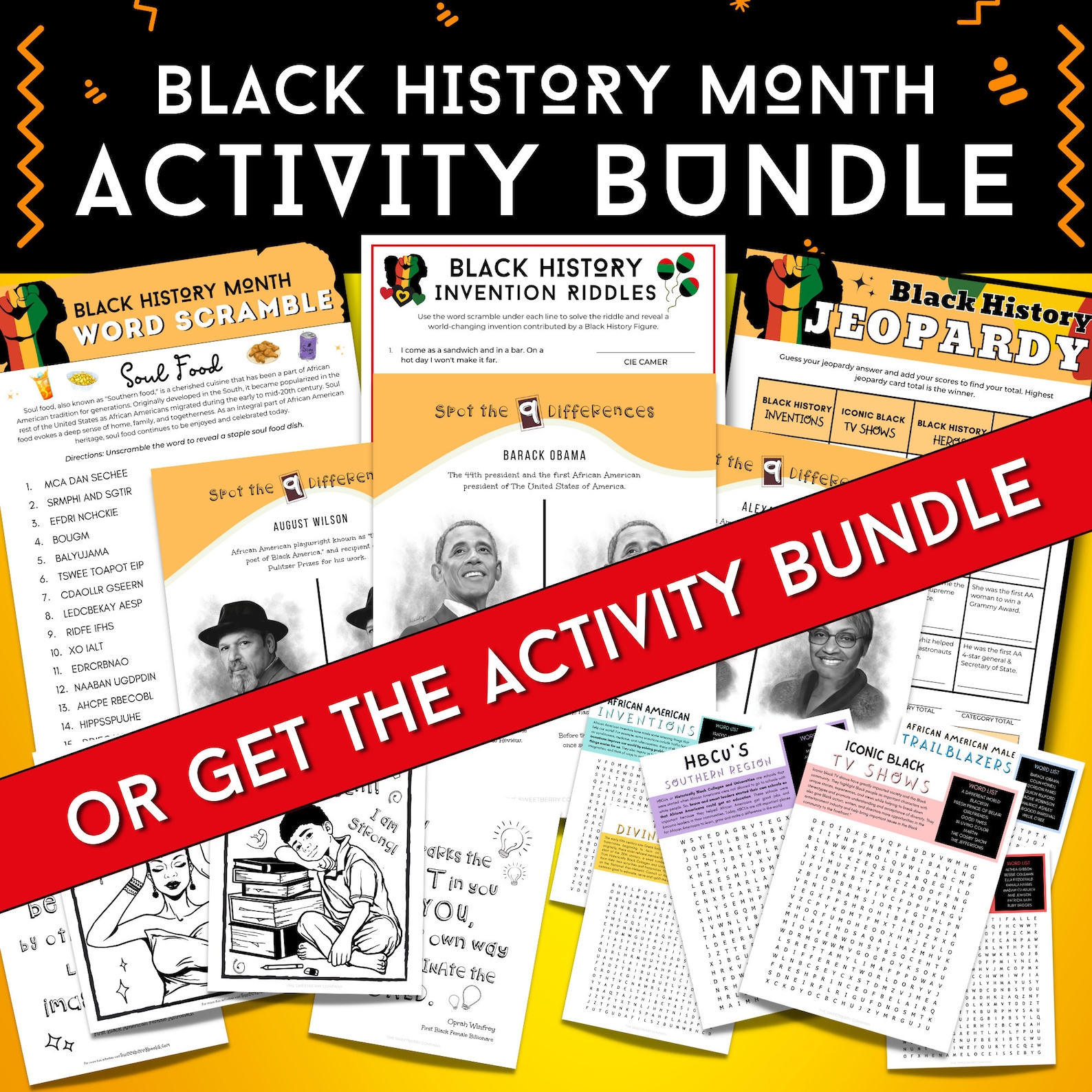 Black History Jeopardy Game | Black History Trivia Game | Fun Printable ...