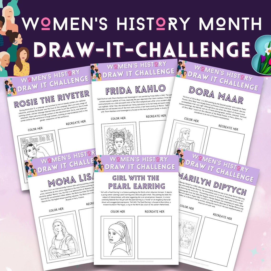 Women's History Draw-it-challenge Activity International Women's Day ...
