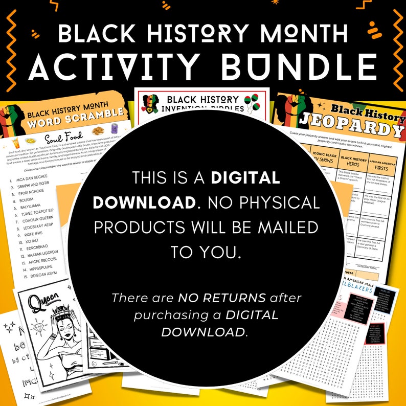 Black History Activity Bundle | Black History Month Activities | Fun ...