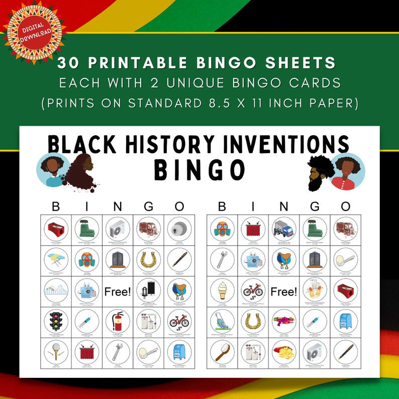 Black History Month - Inventions BINGO - Etsy