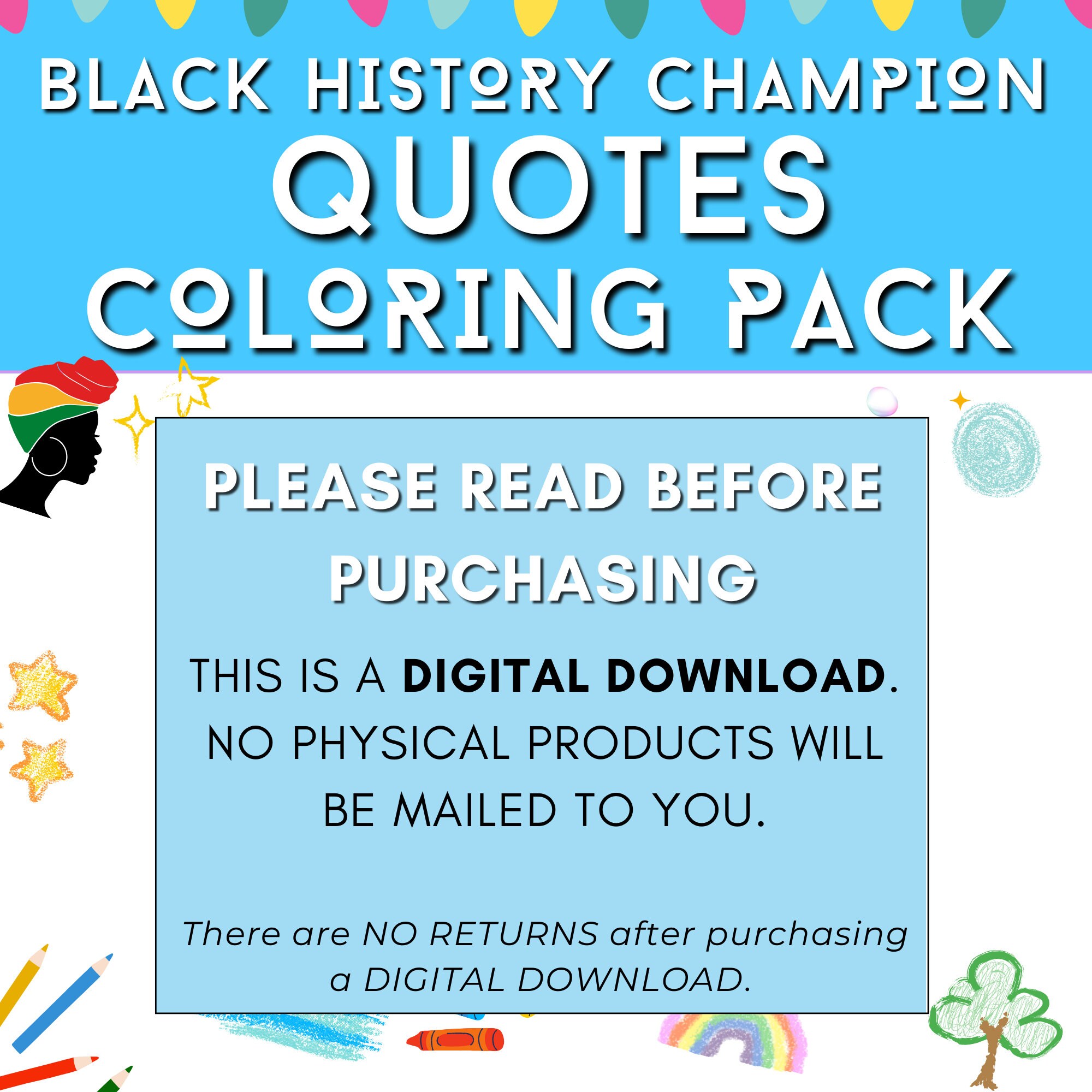 Black History Quote Coloring Pages | Black History Month Activity ...