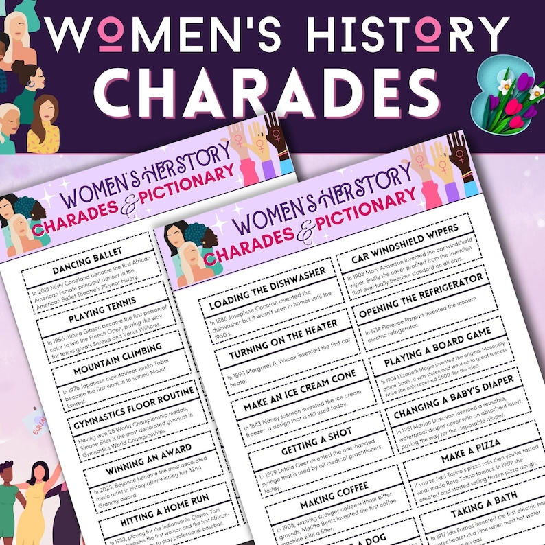 Women's Day Charades/pictionary Game | International Women's Day ...