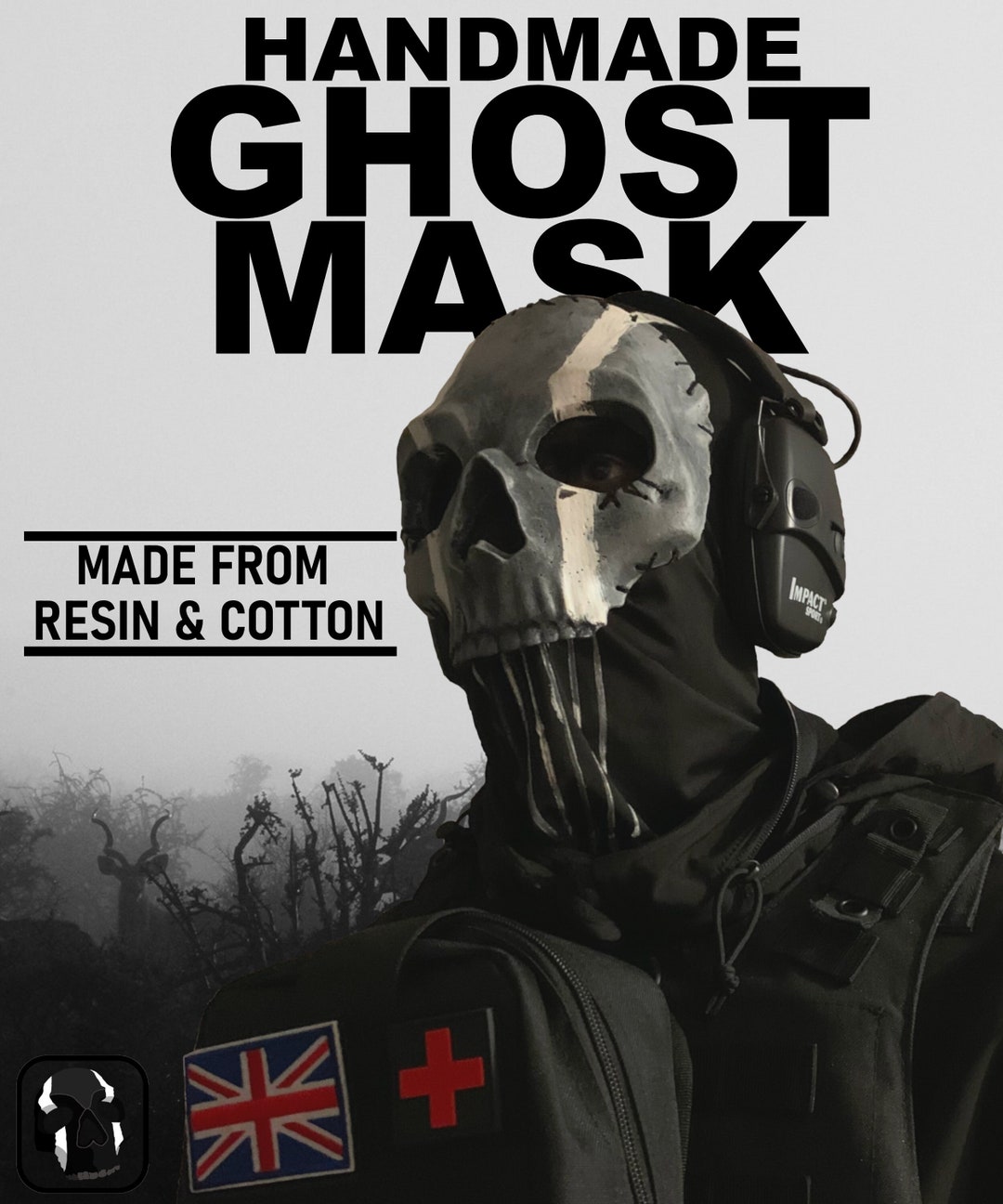 Cosplay Ghost Mask Inspired by Ghost V1 - Etsy