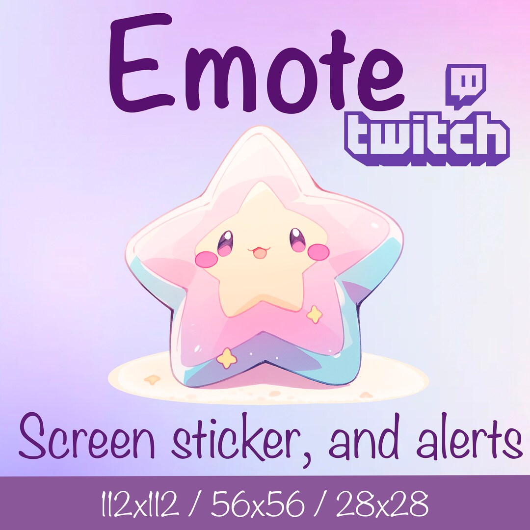 Cute Star Emote for Twitch - Etsy